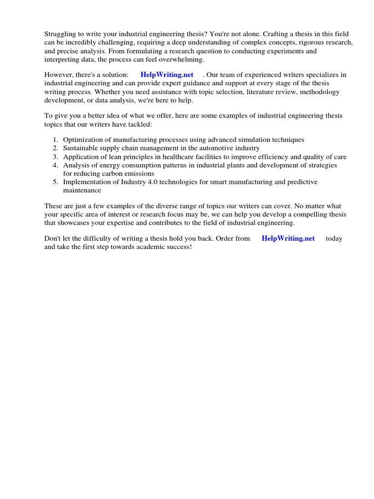 Industrial Engineering Thesis Examples | PDF | Image Segmentation ...