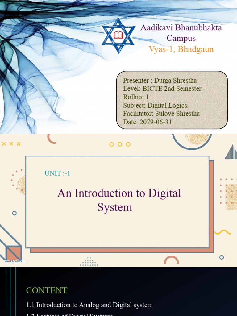 Analog and Digital Presentation | PDF | Digital Electronics | Discrete Time And Continuous Time