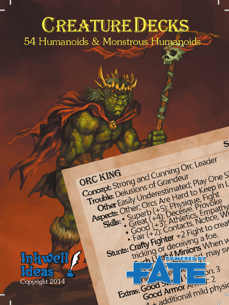 Fate Core RPG Humanoid Guide | PDF | Law