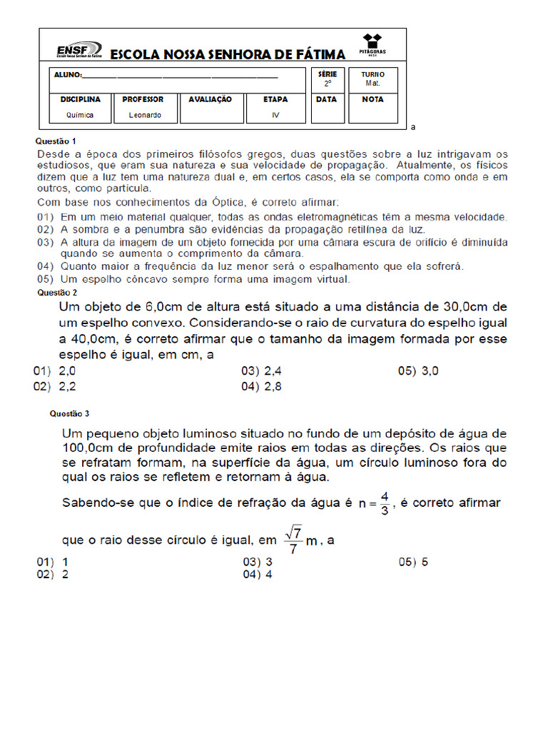 Ava. Segundo Ano. Quarta Unidade | PDF | Métodos e Materiais de Ensino