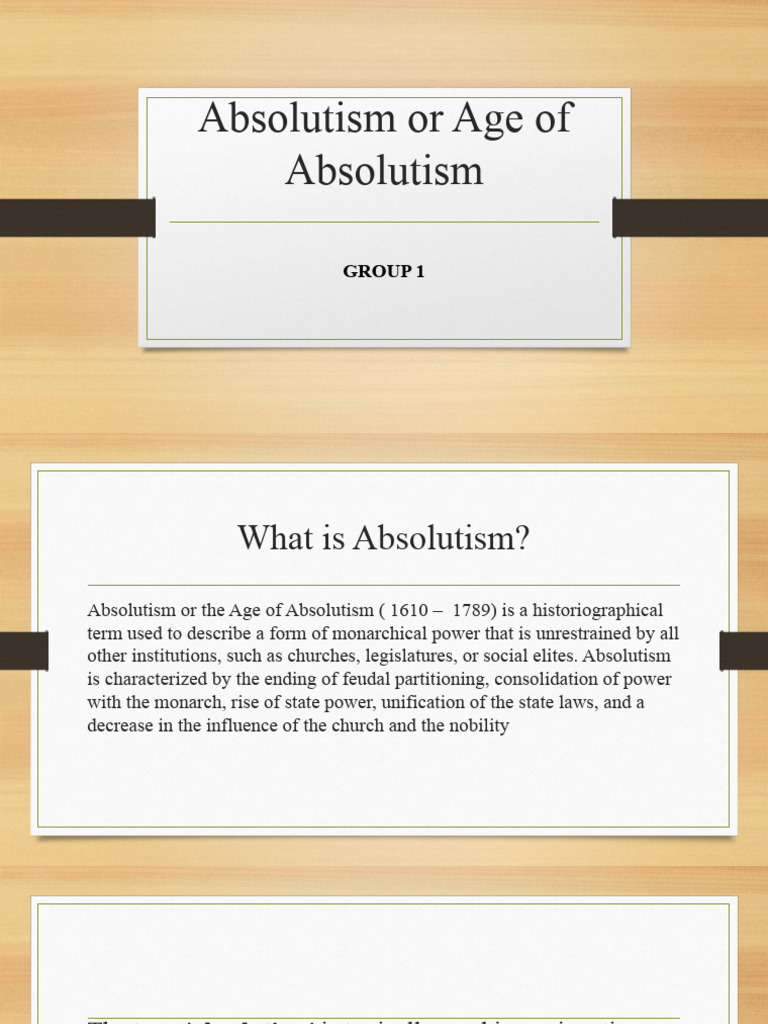 Absolutism or Age of Absolutism | PDF | Europe | Social Institutions