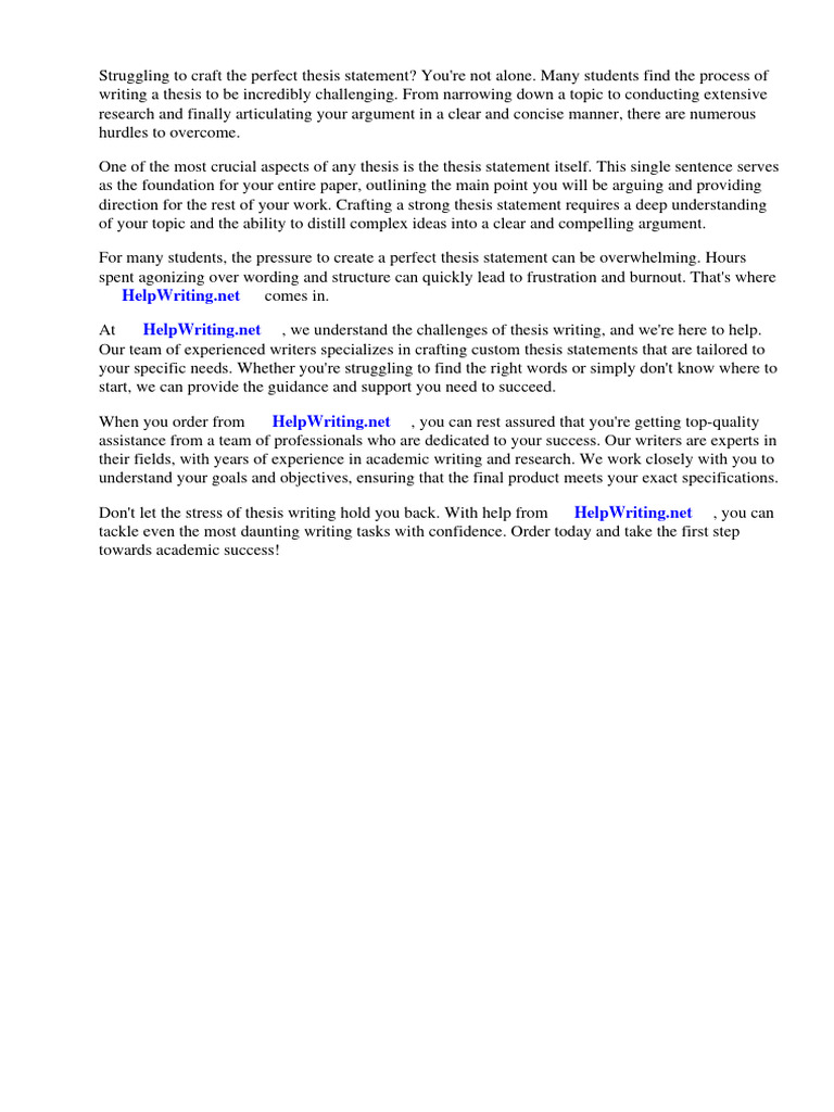 Crafting Effective Thesis Statements | PDF | Essays | Thesis