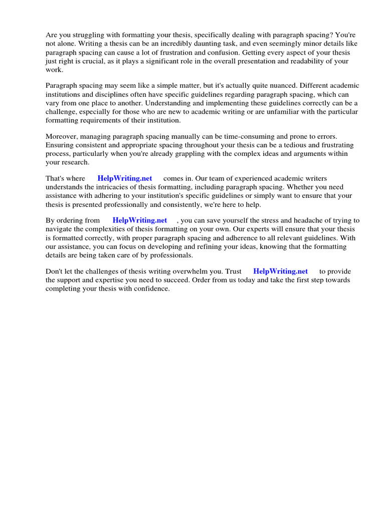 Thesis Paragraph Spacing | PDF | Paragraph | Typefaces