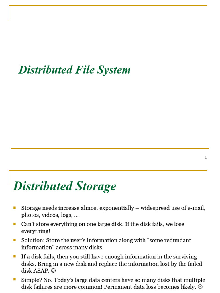 Distributed File System | PDF | Cache (Computing) | File System Distributed File System | PDF | Cache (Computing) | File System