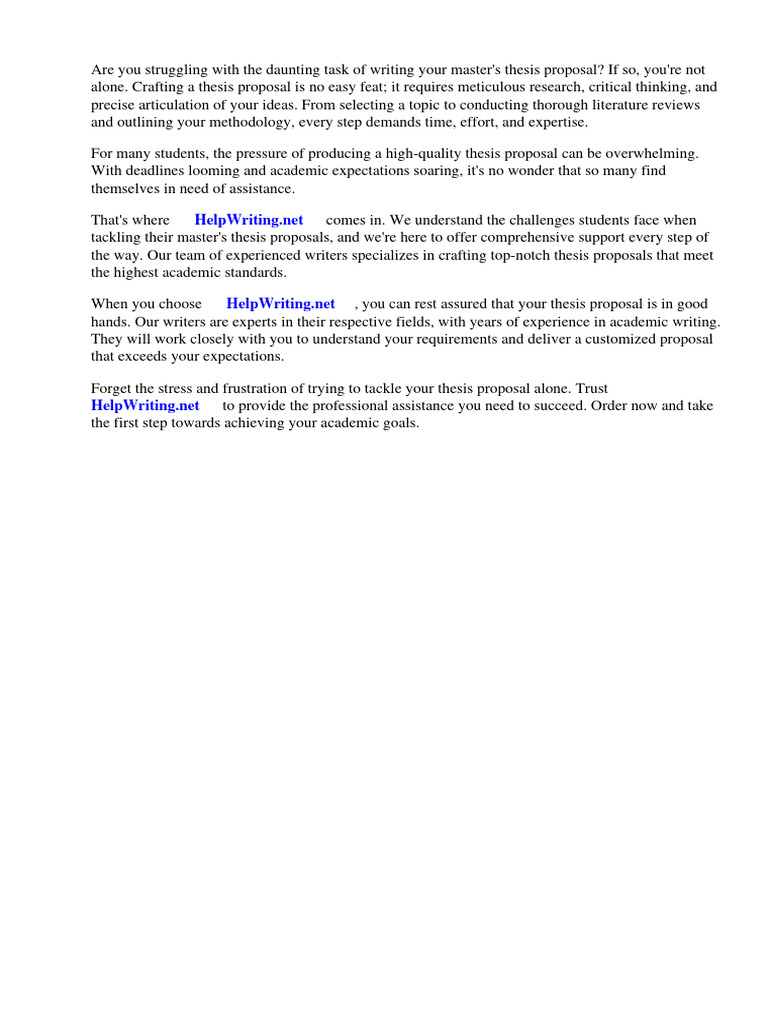 Master Thesis Proposal Writing Guide | PDF | Thesis | Microsoft Power Point