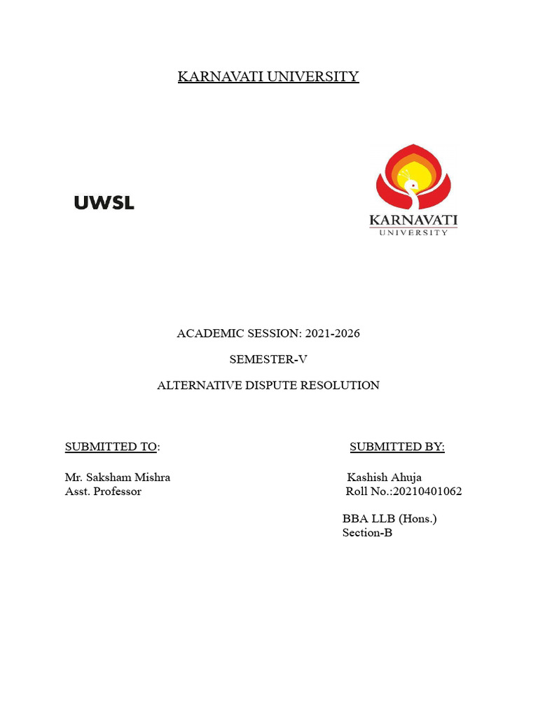 ADR Assignment | Download Free PDF | Sustainability | Solar Power