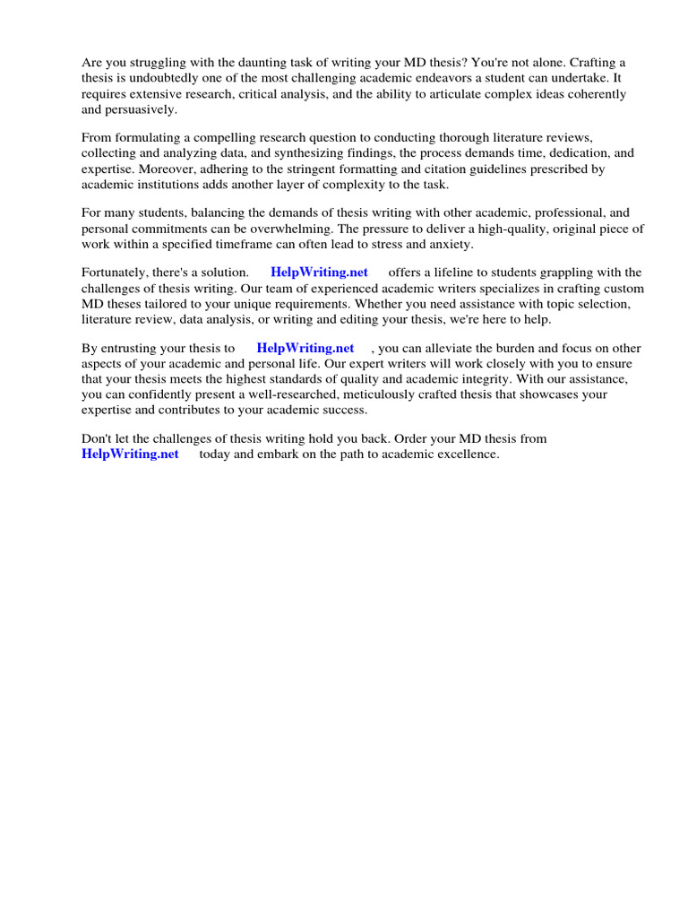 MD Thesis Examples | PDF | Thesis | Doctor Of Philosophy