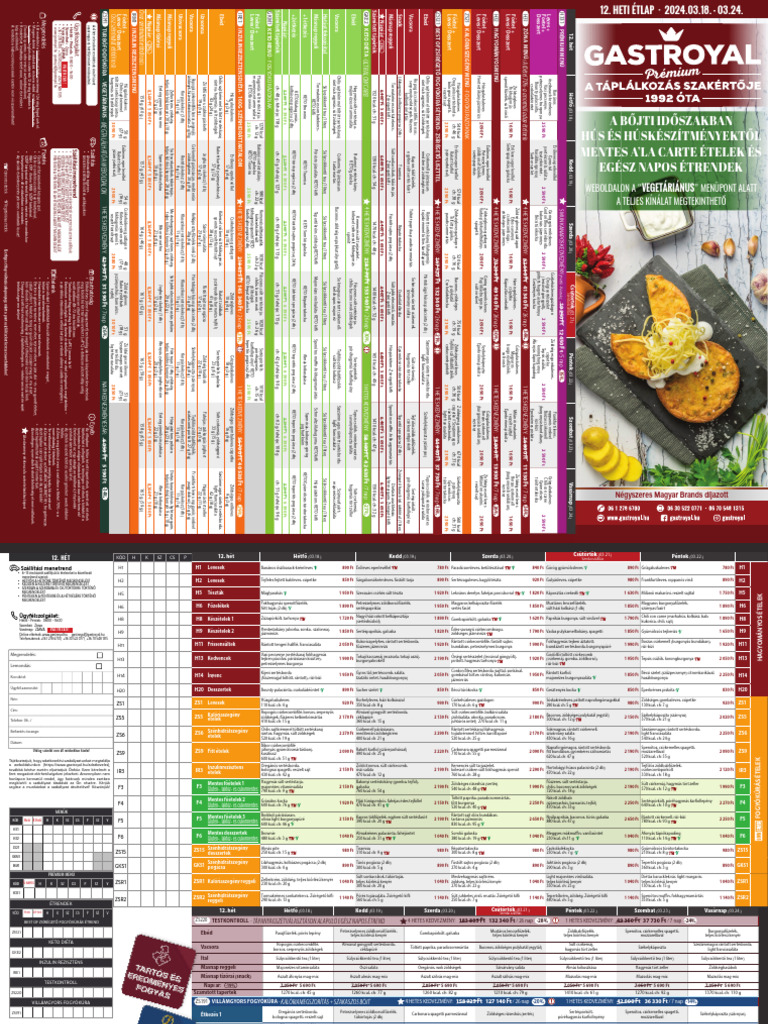 Gastroyal Étlap - 2024. 12. Hét | PDF
