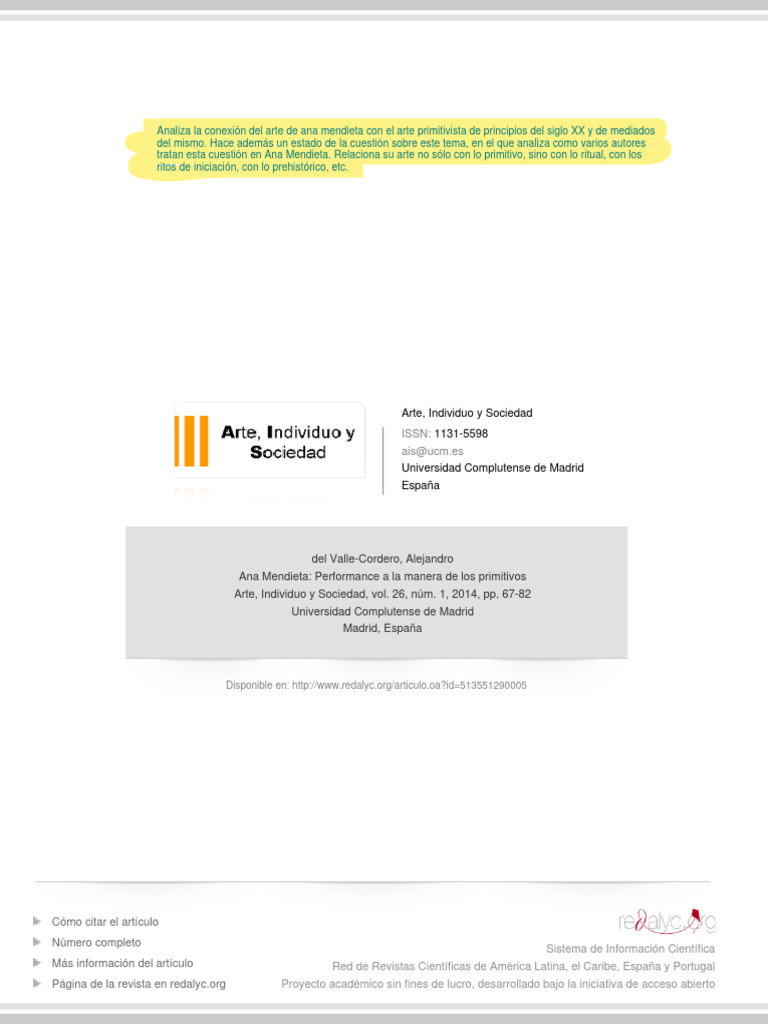 Ana Mendieta Performance A La Manera de Los Primitivo Alejandro Del ...