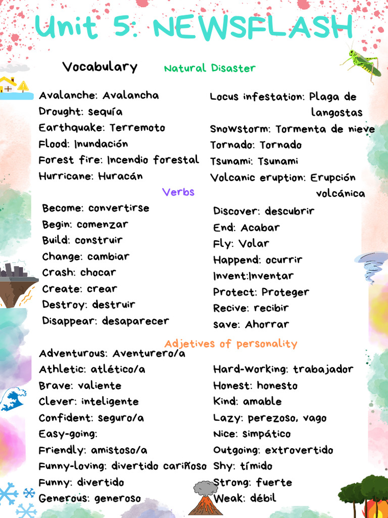 1 Eso Unit 5 Newsflash | PDF | Natural Disasters | Emergency Management