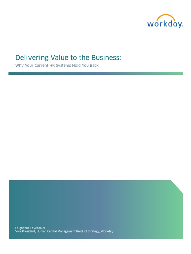 Workday Delivering Value To The Business | PDF | Software As A Service ...