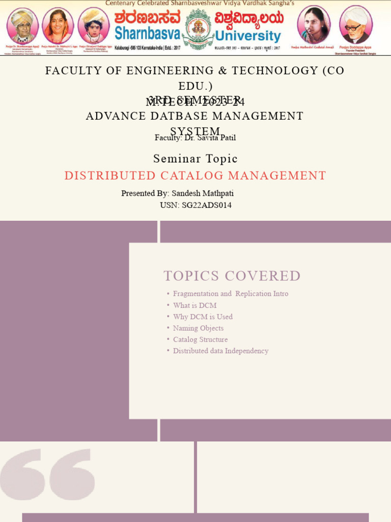 distributed_catalog_management | PDF | Databases | Replication (Computing)