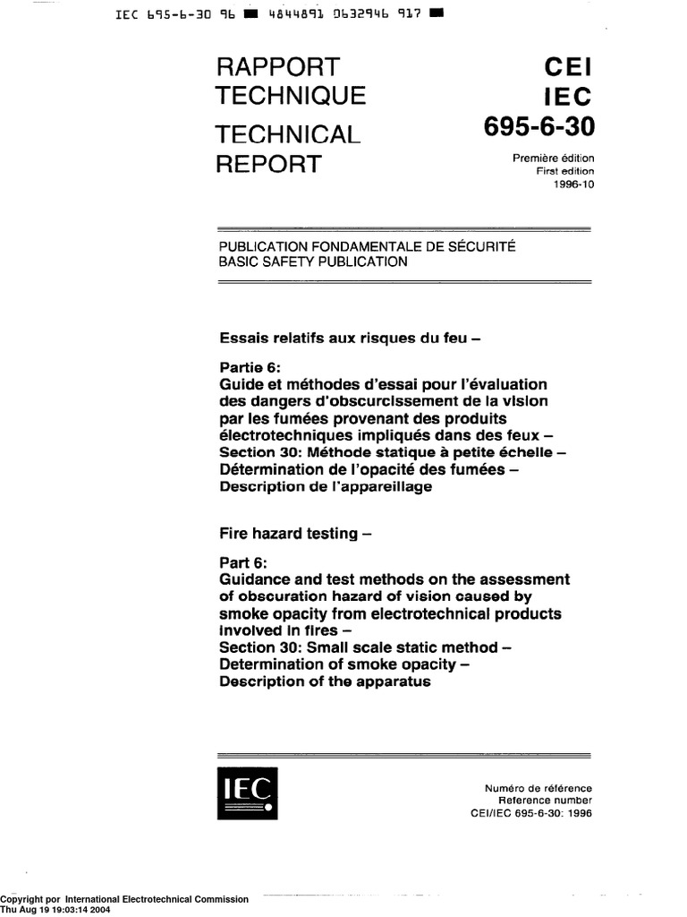 Iec 60695 6 30 1996 | PDF