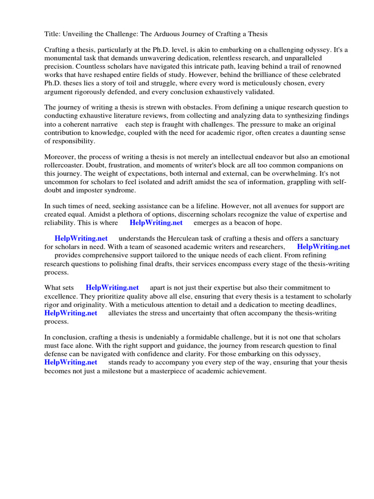 Famous PHD Thesis | Download Free PDF | Thesis | Doctor Of Philosophy