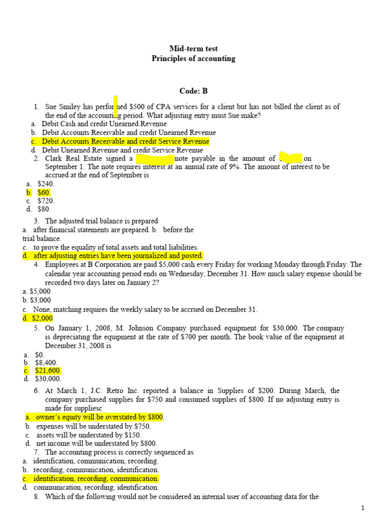 Midterm 2022 - v2 | PDF | Debits And Credits | Equity (Finance)