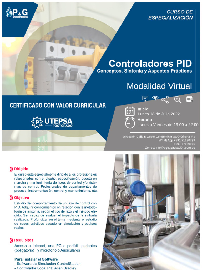 Curso Controladores PID, Conceptos, Sintonía y Aspectos Prácticos-1 | PDF