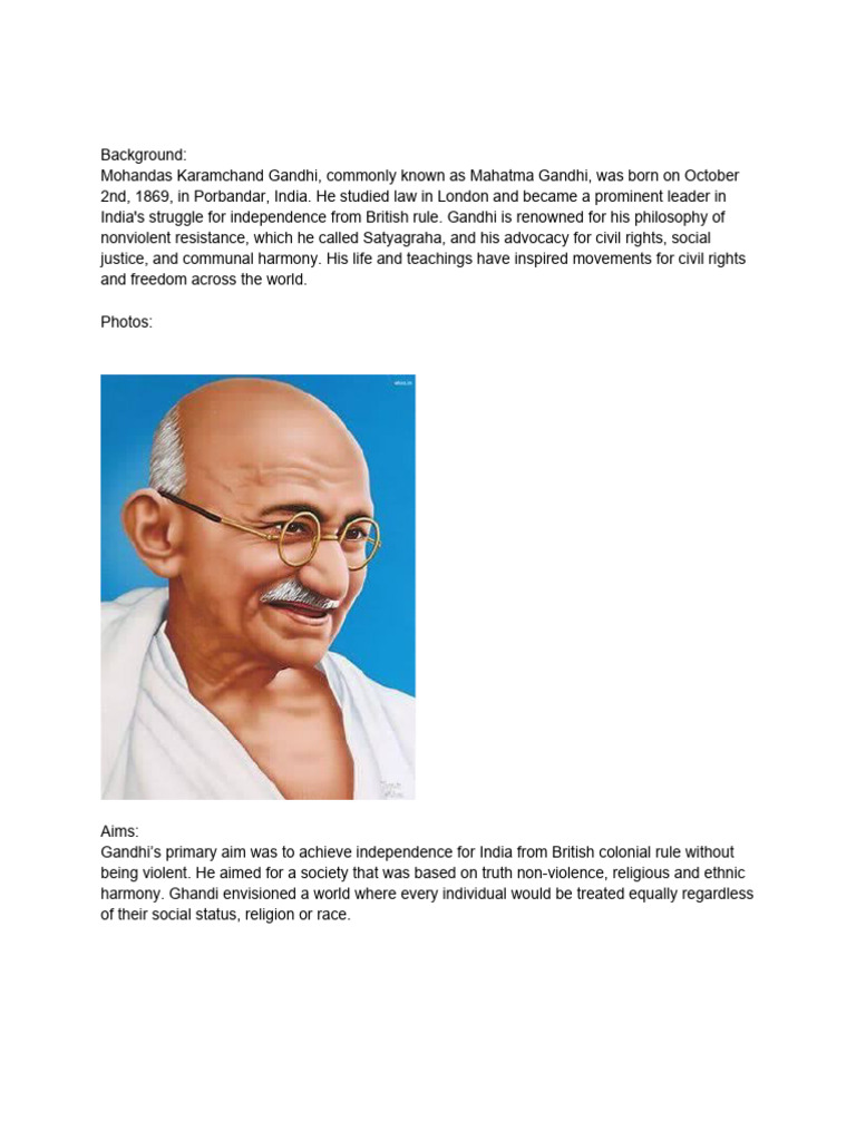 Ghandi Fact File History | Download Free PDF | Mahatma Gandhi | British Raj