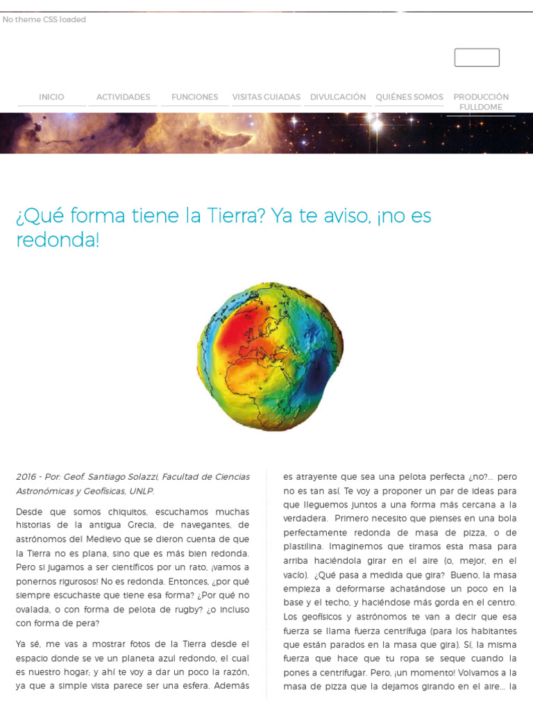La Verdadera Forma de la Tierra | PDF | Tierra | Gravedad