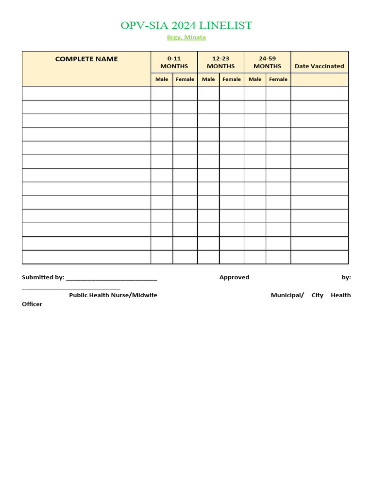 Opv Sia 2024 Linelist | PDF