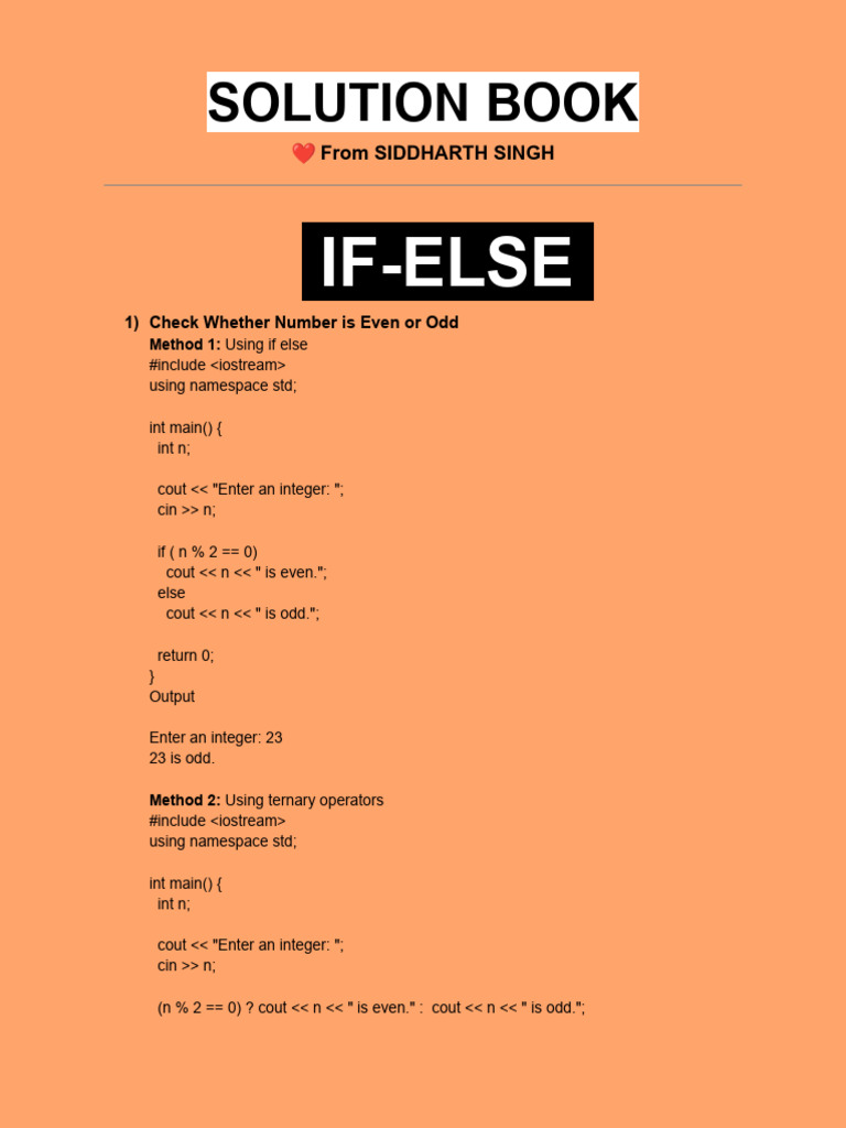 IF-ELSE SOLUTION | PDF | Software Engineering | Orthography