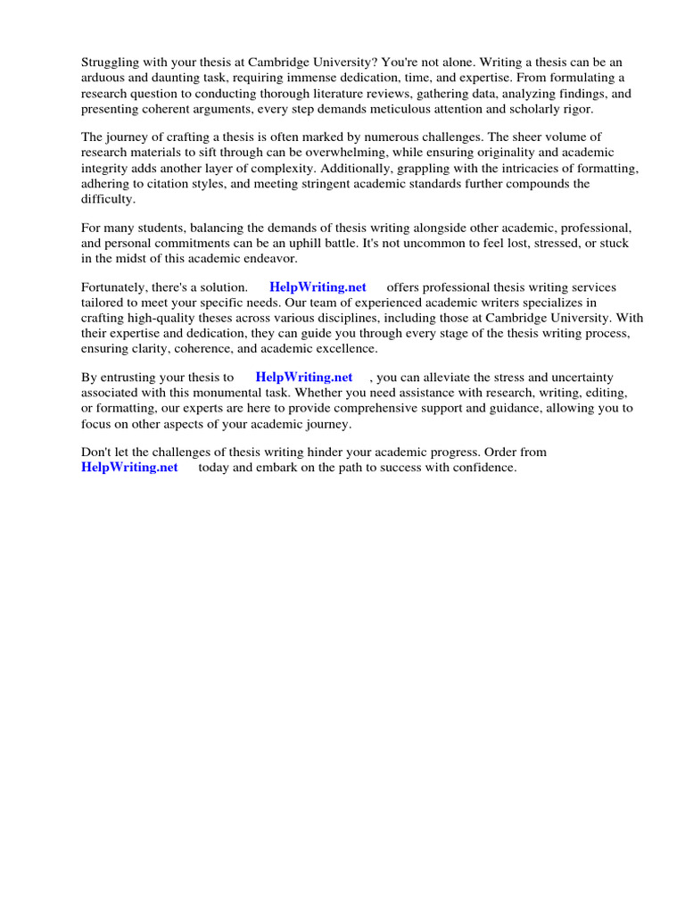 Thesis Cambridge University | PDF | Thesis