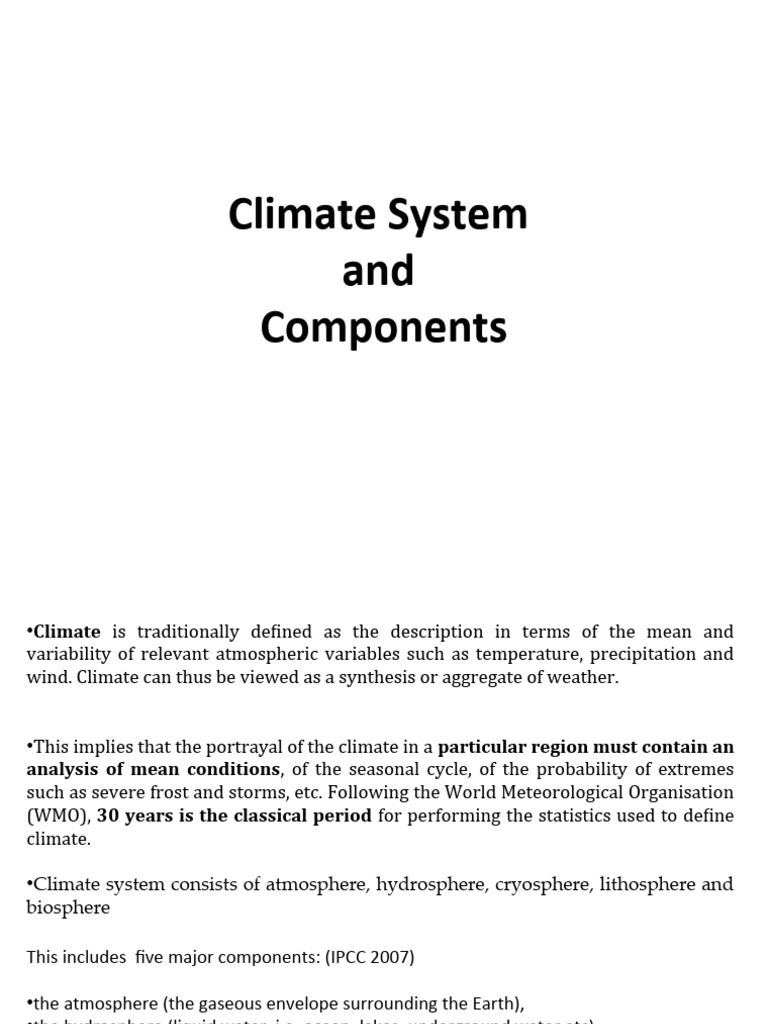 Climate System and Components | PDF | Climate | Oceans
