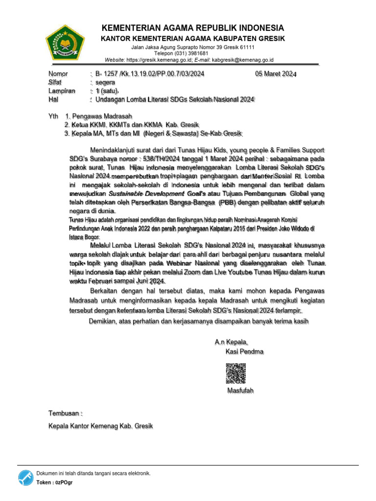 Undangan Lomba Literasi SDGs Sekolah Nasional - Ok | PDF | Ilmu Sosial