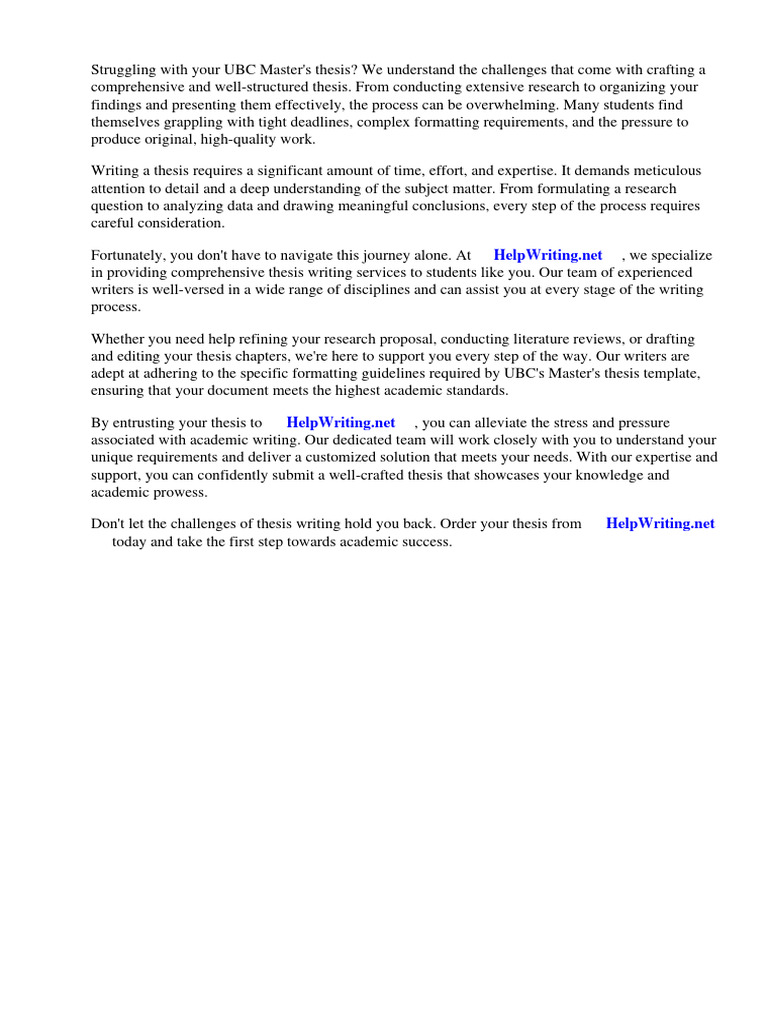 Ubc Masters Thesis Template | PDF | Thesis | Information Security