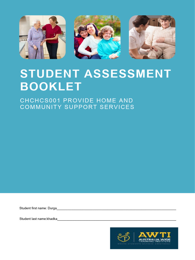 CHCHCS001 STUDENT WORKBOOK (WORD) (C3) .v1.1 | PDF | Employment | Personal Protective Equipment
