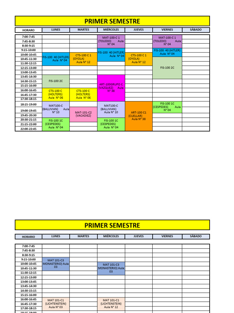 Programa Materias Carga Horaria Calendario 1-2024 3 | PDF