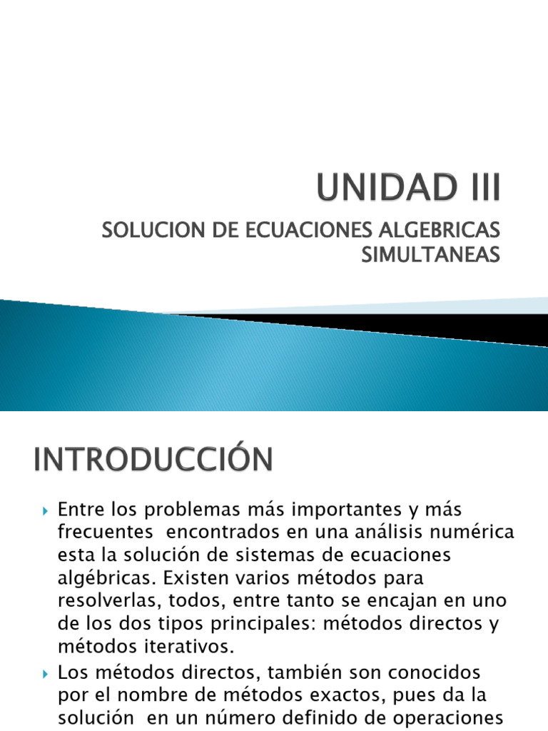 UNIDAD III | PDF | Ecuaciones | Matriz (Matemáticas)