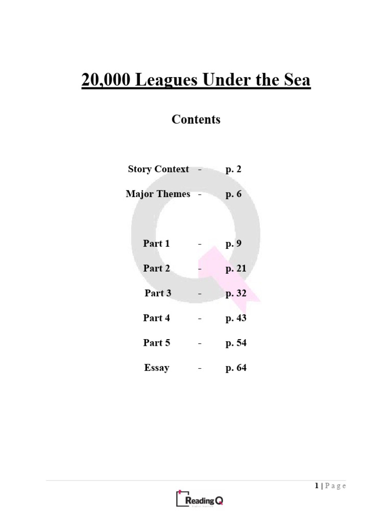 20,000 Leagues Under The Sea | PDF | Jules Verne