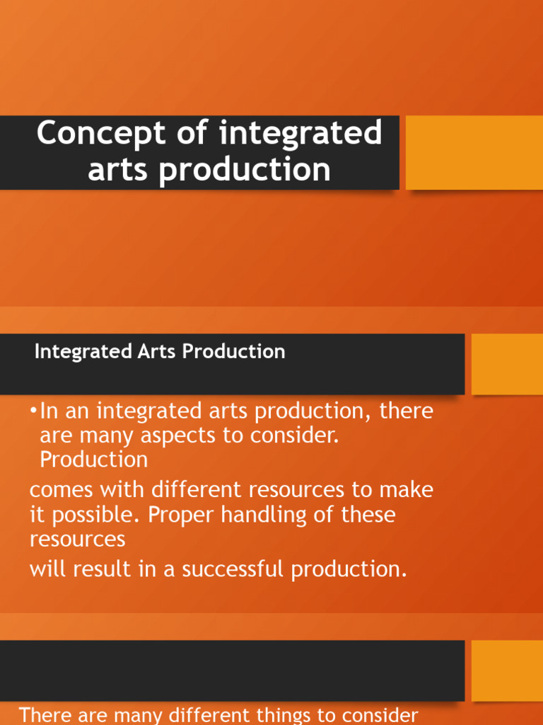 Concept of Integrated Arts Production | PDF