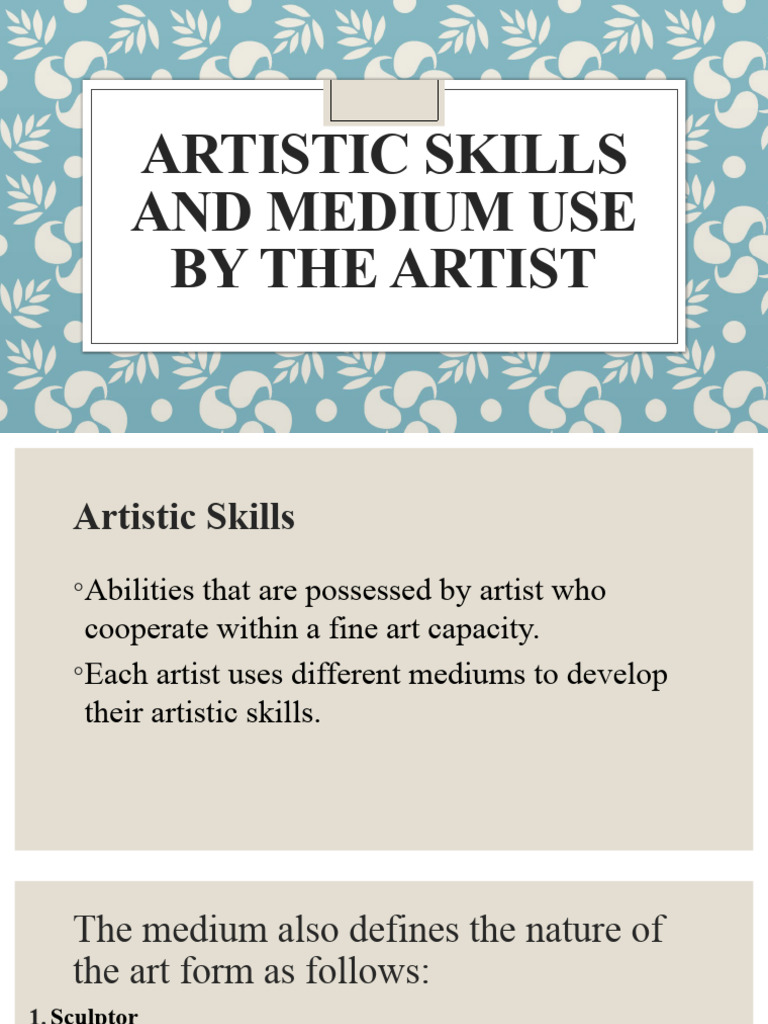 Artistic Skills and Techniques Overview | PDF | Printmaking ...