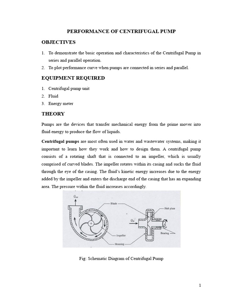 Centrifugal Pump | PDF | Pump | Fluid Dynamics