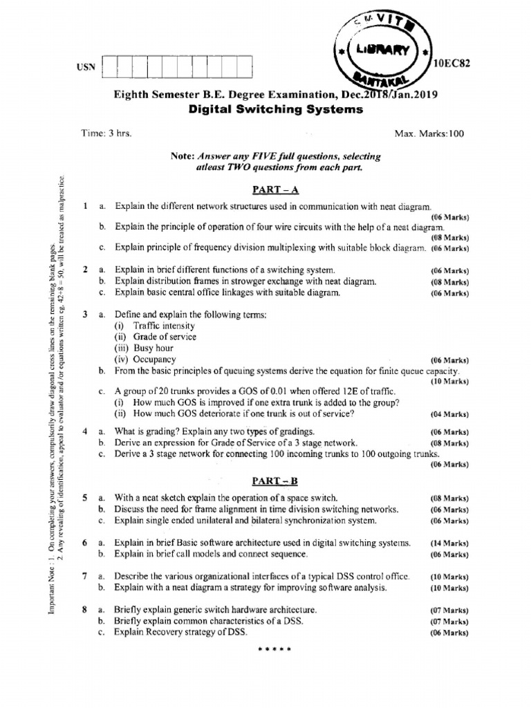 Digital Switching Systems | PDF