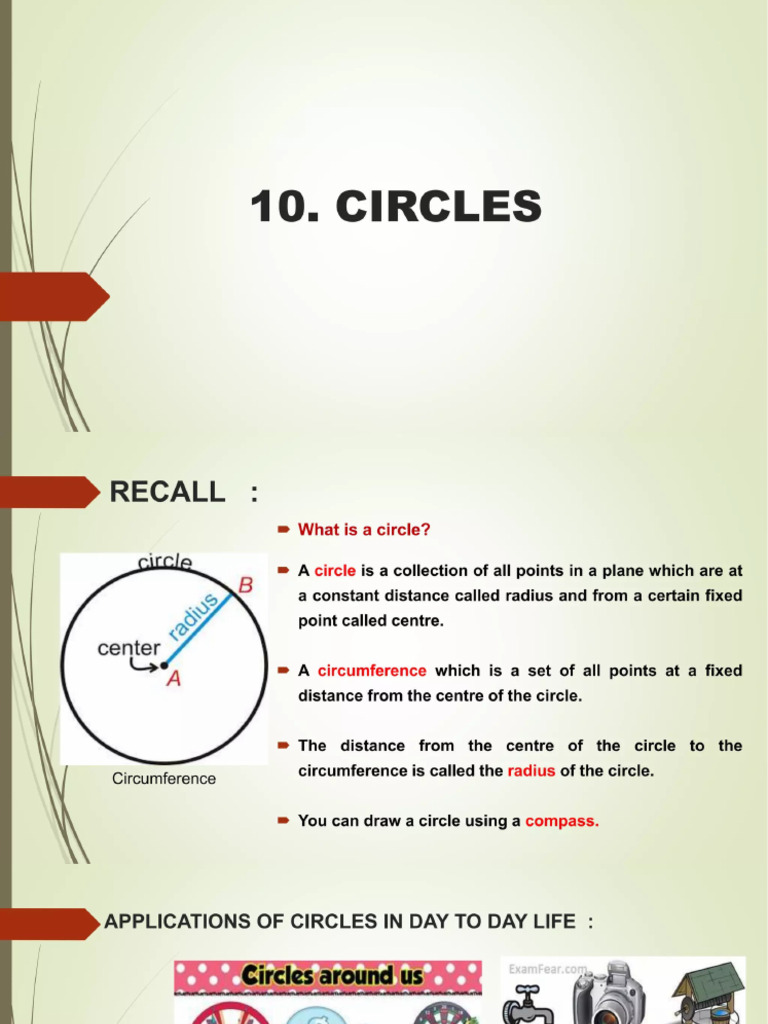 Class 10 Circles | PDF
