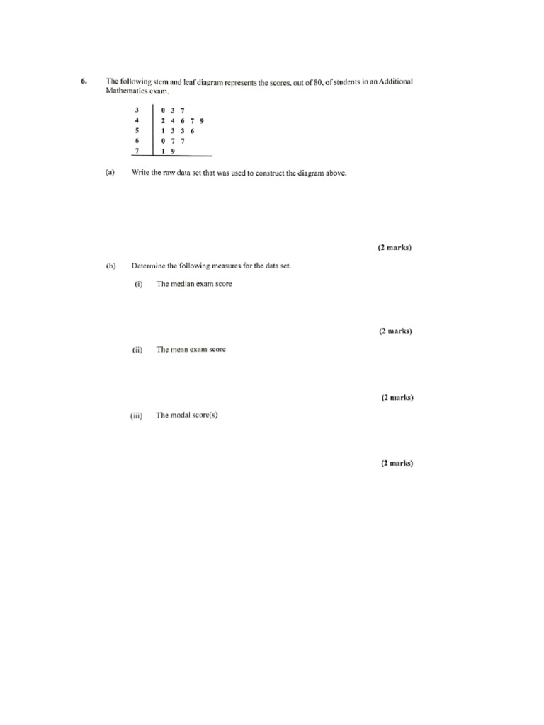 2023 Csec Stats Add Math Questions | PDF