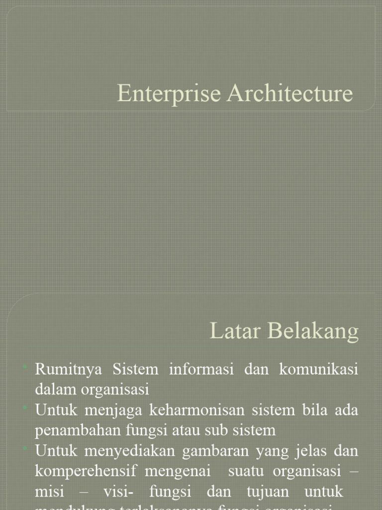 Enterprise Architecture | PDF