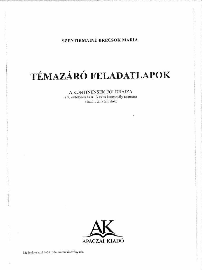 Földrajz Témazáró 7. Oszt | PDF