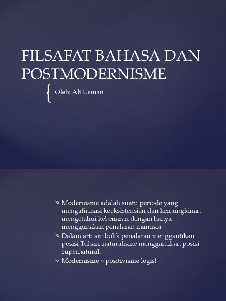 Filsafat Bahasa dalam Postmodernisme | PDF | Ilmu Sosial | Sejarah