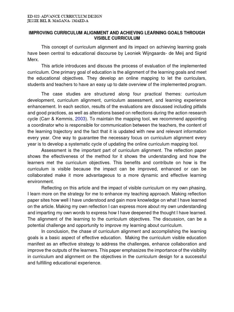 Curriculum Alignment Strategies | PDF | Curriculum | Learning