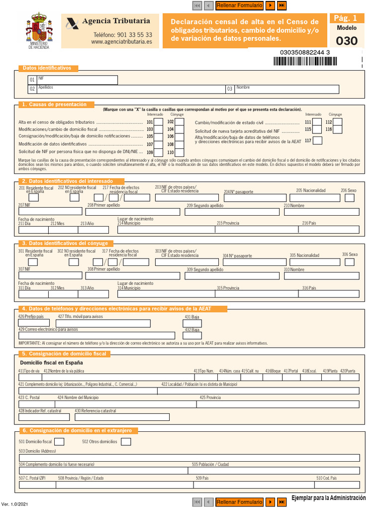 Formato Agencia Tributaria | Descargar gratis PDF | Impuestos | Agencias gubernamentales