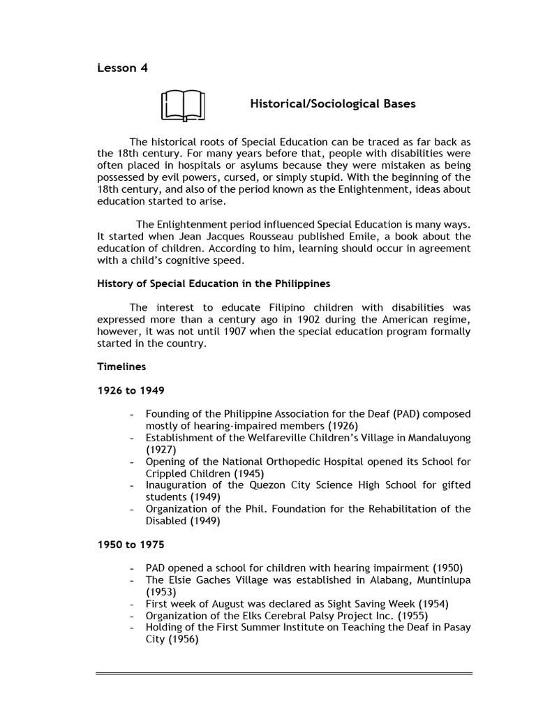 Module 2 Lesson 4 | PDF | Special Education | Disability