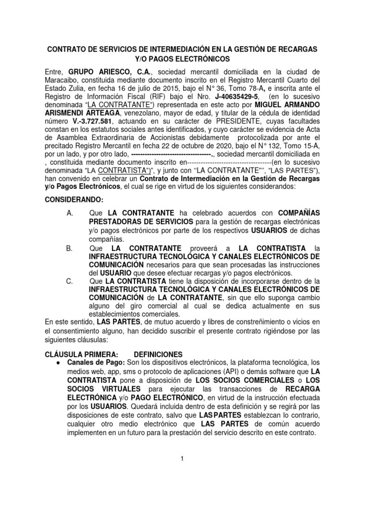 Modelo Definitivo Contrato Ga Con H2H Operadoras Multiples 11112022 ...