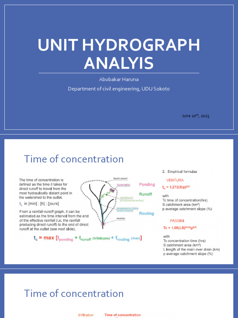Unit Hydrograph | PDF | Drainage Basin | Flood