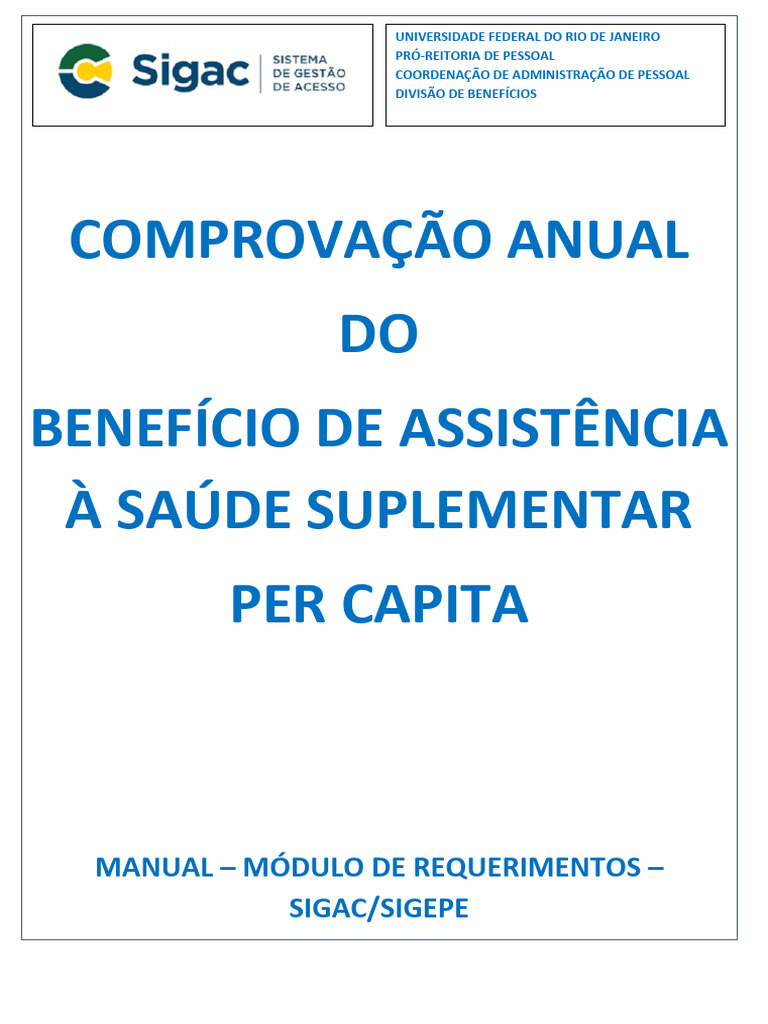 Manual-Per Capita - SIGAC - 2023 | PDF