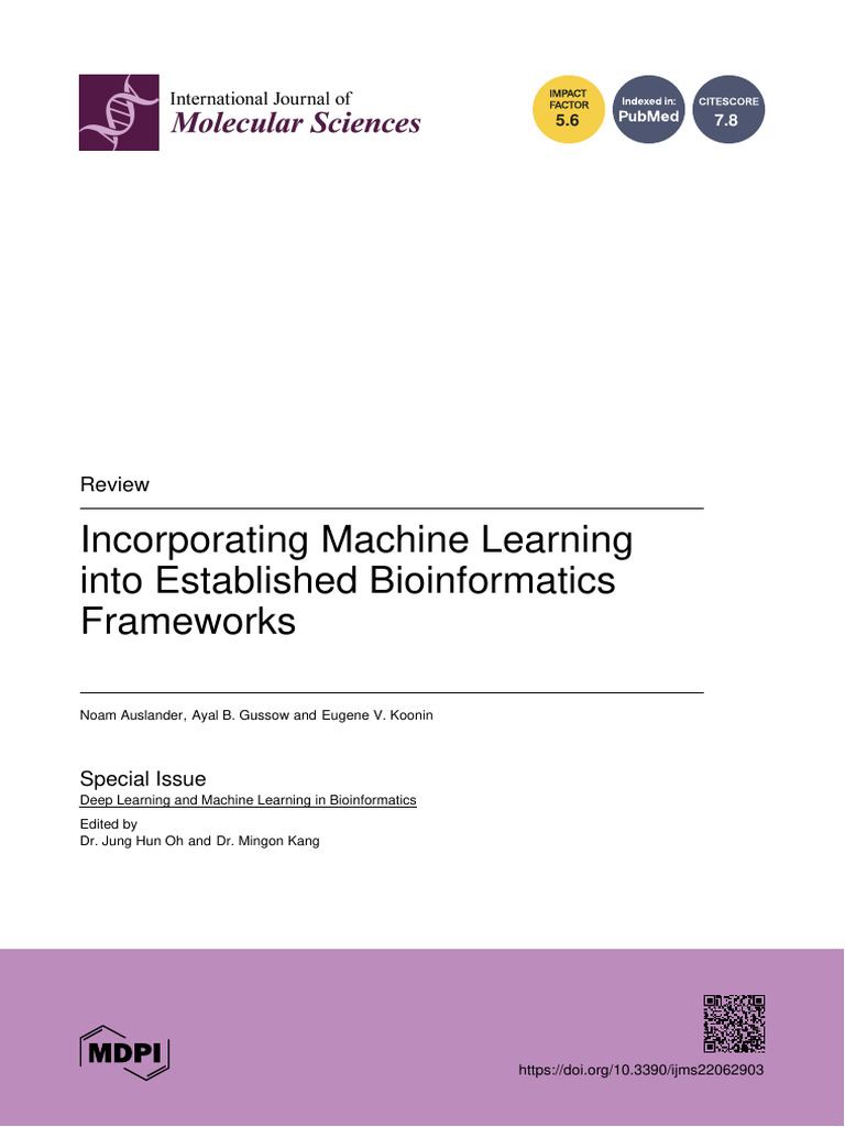 Incorporating Machine Learning Into Established Bioinformatics ...