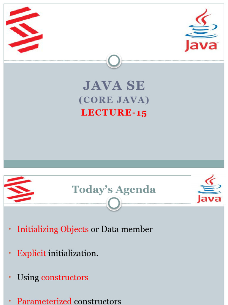 (Lec-15) Java SE (Explicit, Initializers, Constructors) | PDF ... (Lec-15) Java SE (Explicit, Initializers, Constructors) | PDF ...