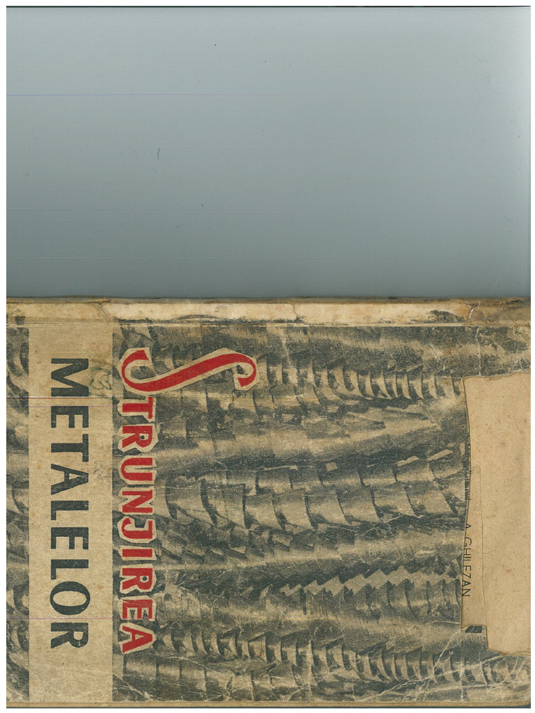 Strunjirea Metalelor | PDF